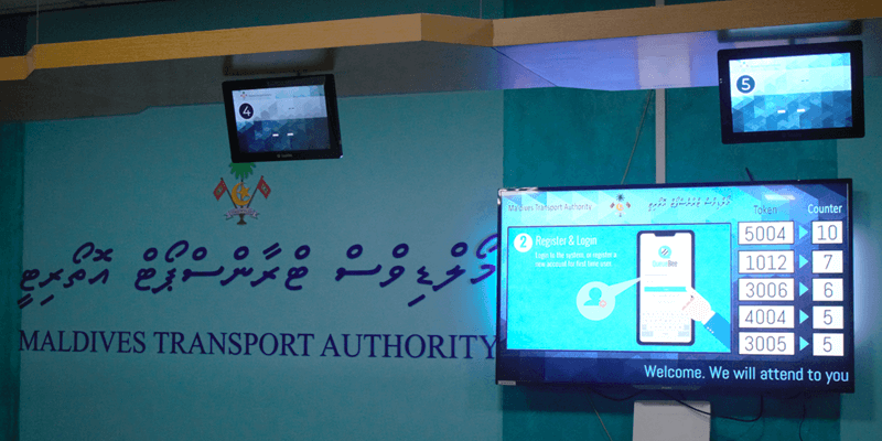 Queuebee Installation at Maldives Transport Authority - Astech Maldives